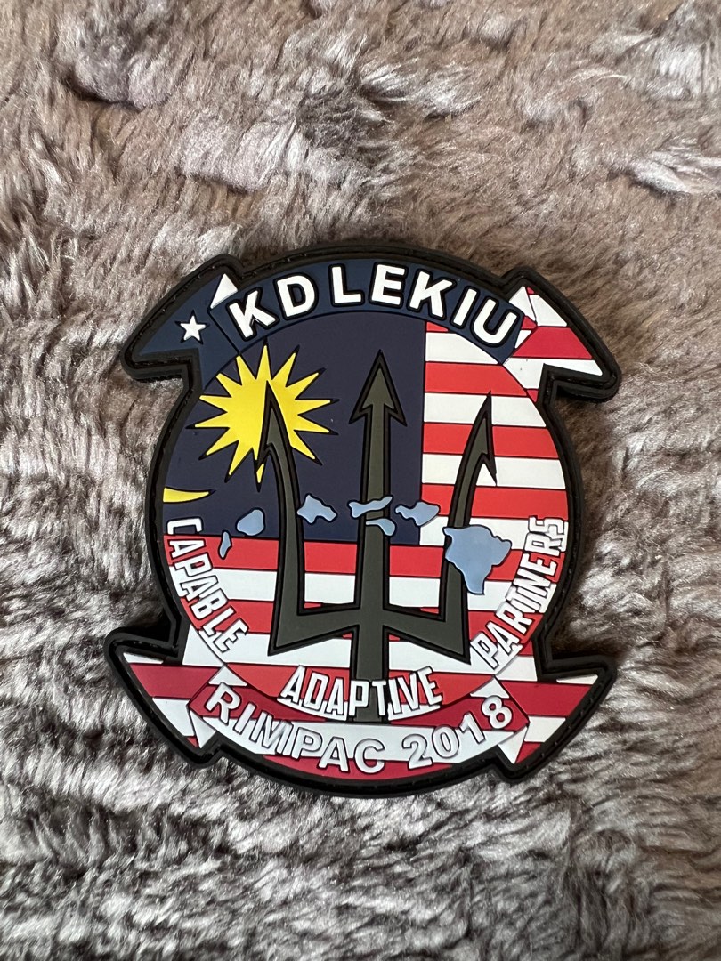 ROYAL MALAYSIAN NAVY TLDM KD LEKIU RIMPAC 2018 PATCH, Hobbies & Toys ...
