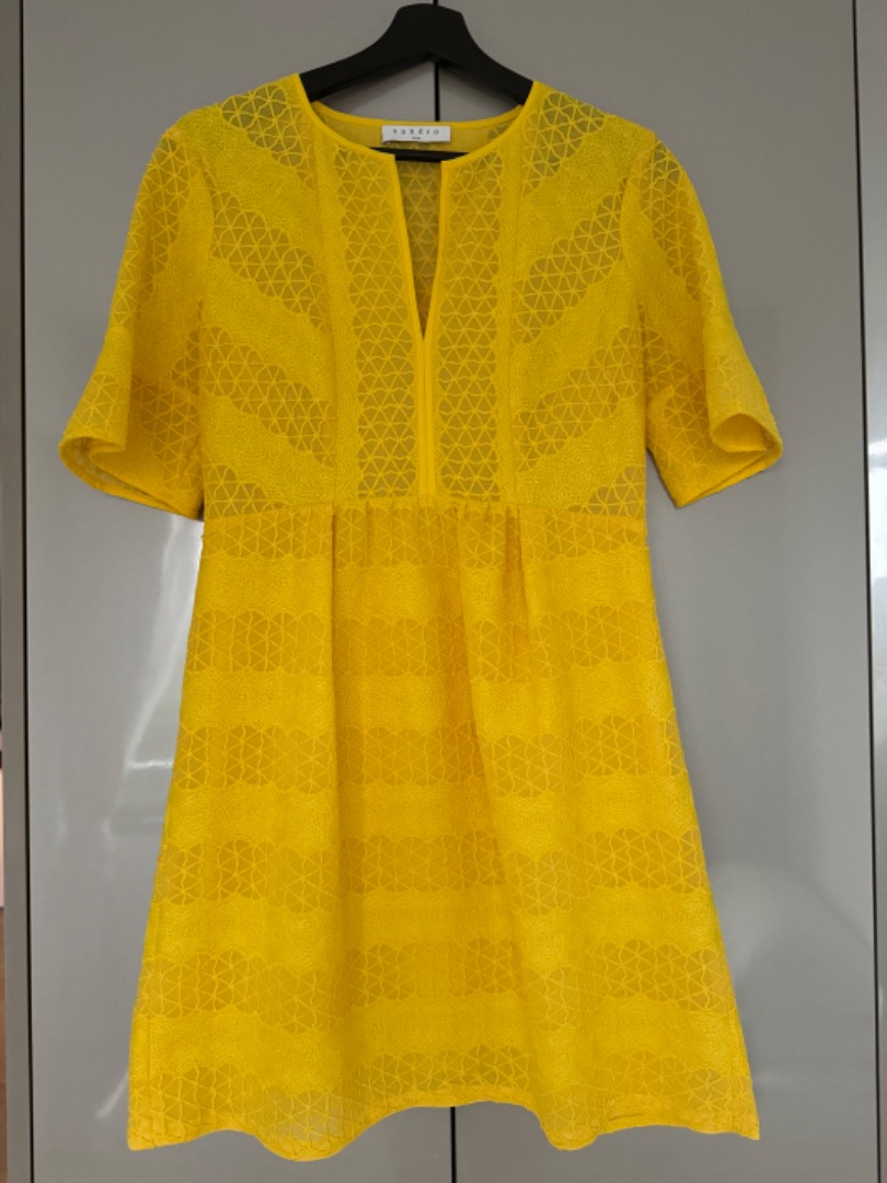 Sandro yellow dress. Never used., Women's Fashion, Dresses & Sets ...