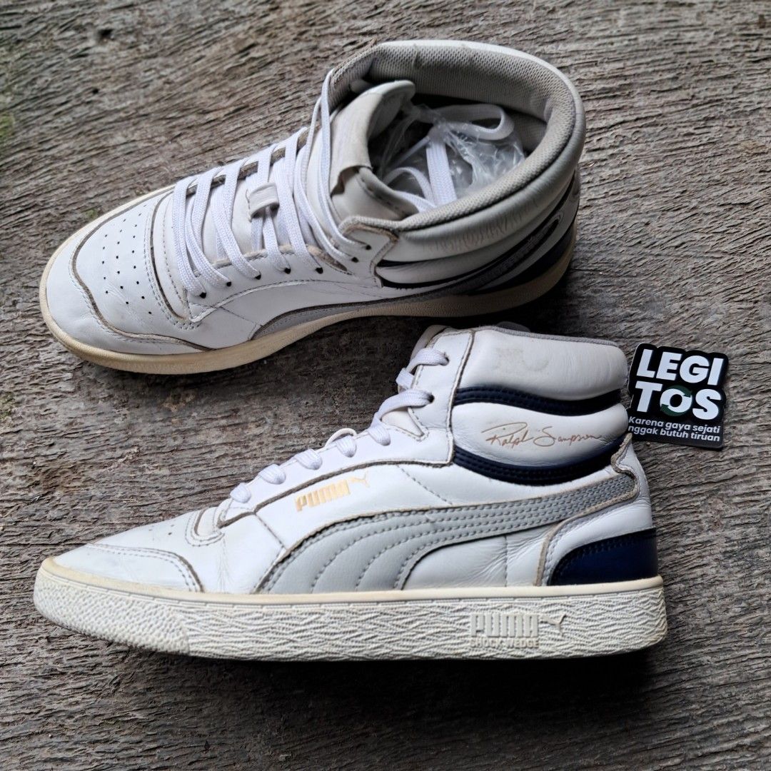 Sepatu Puma Ralph Sampson putih navy size 40 insole 25,5 cm legit ...