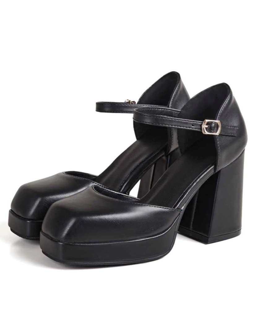 SHEIN Platform Mary Jane Shoes, Women's Fashion, Footwear, Heels on ...