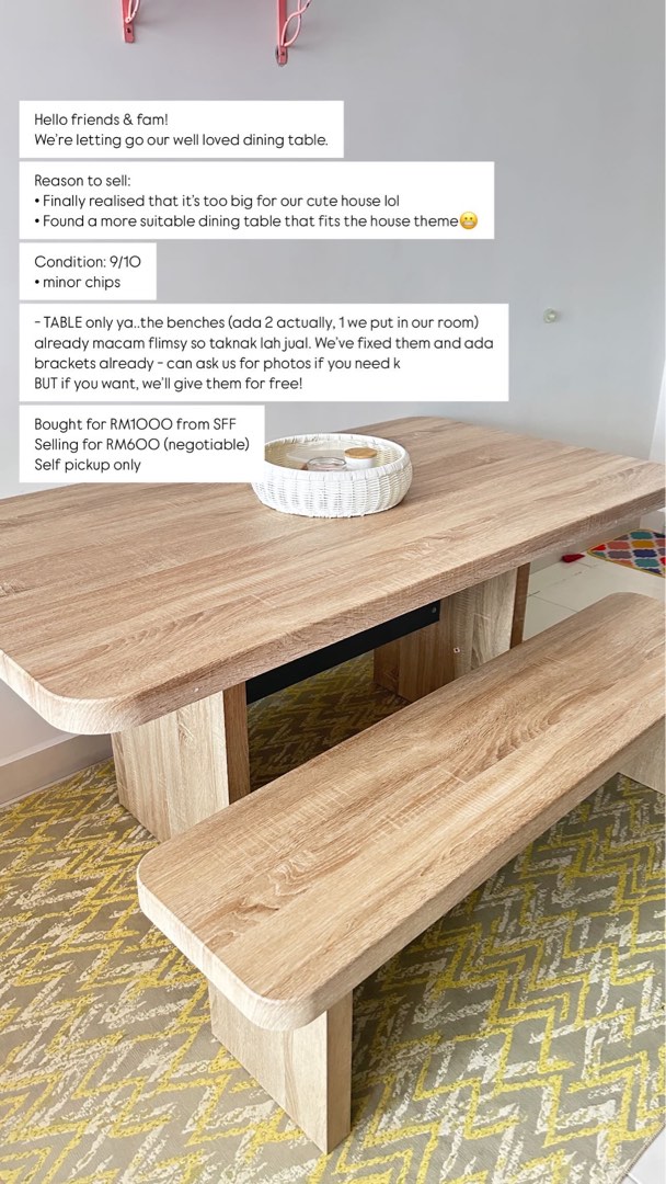 SSF Dining Table, Furniture & Home Living, Furniture, Tables & Sets on ...