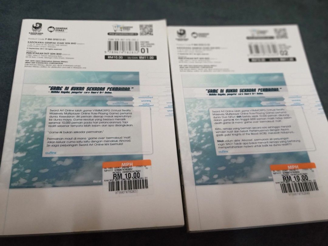 Sword Art Online Ancrad vol 1 Dan 2 bahasa melayu original gempak starz ...
