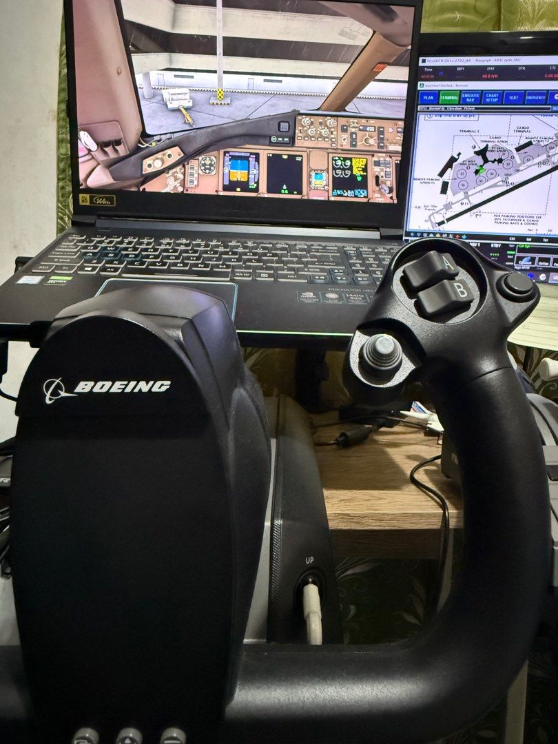 Thrustmaster Yoke Pack &Throttle Quadrant Boeing Edition, Video Gaming ...
