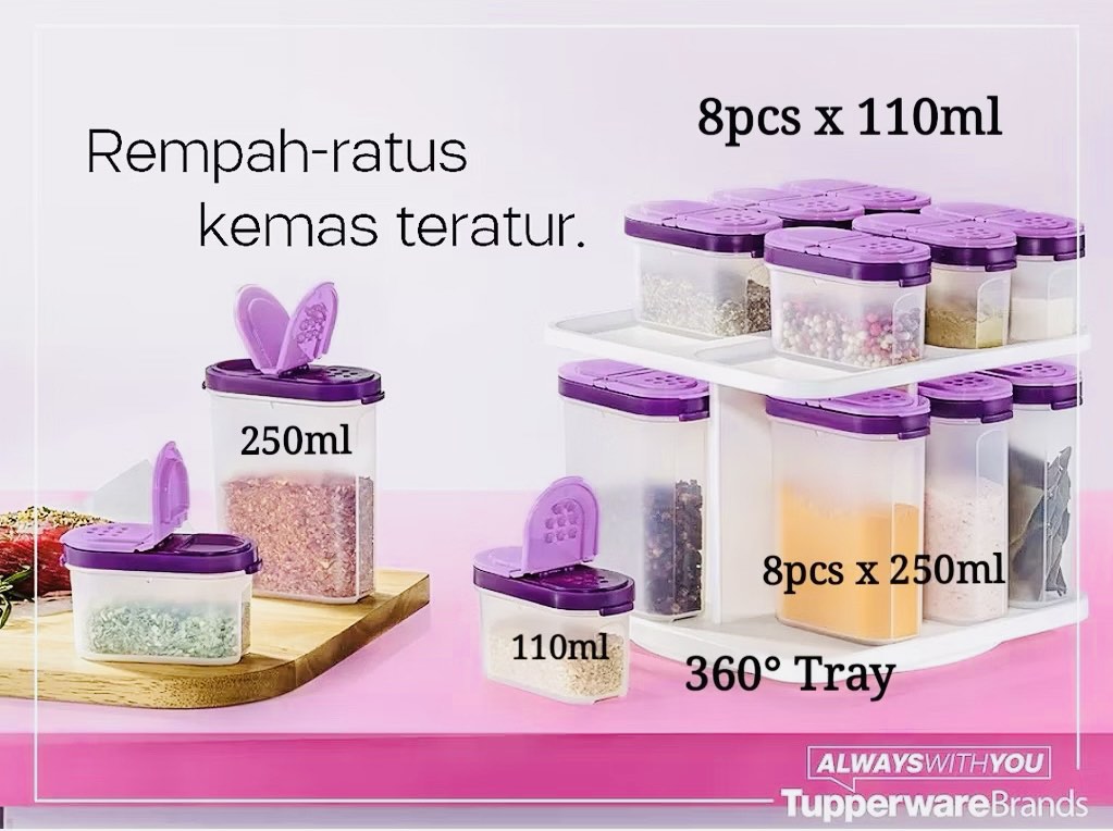 Tupperware Modular Spice Set with Carousel, Furniture & Home Living, Kitchenware & Tableware ...