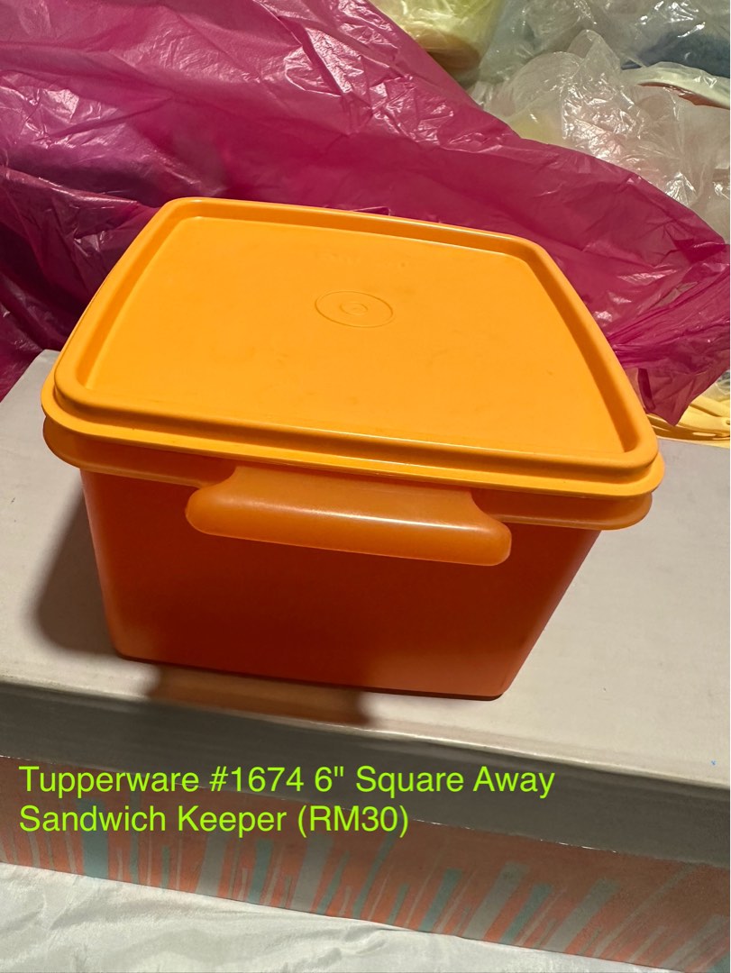 Tupperware Square Away 6” sandwich keeper, Furniture & Home Living ...