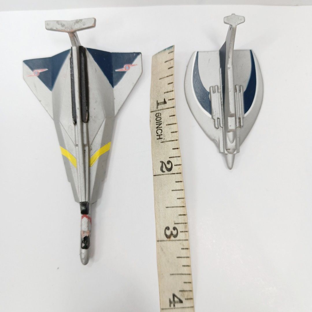 Vintage Ultraman rubber ULTRA HAWK 1 & 3 ultra seven fighter jet combo ...