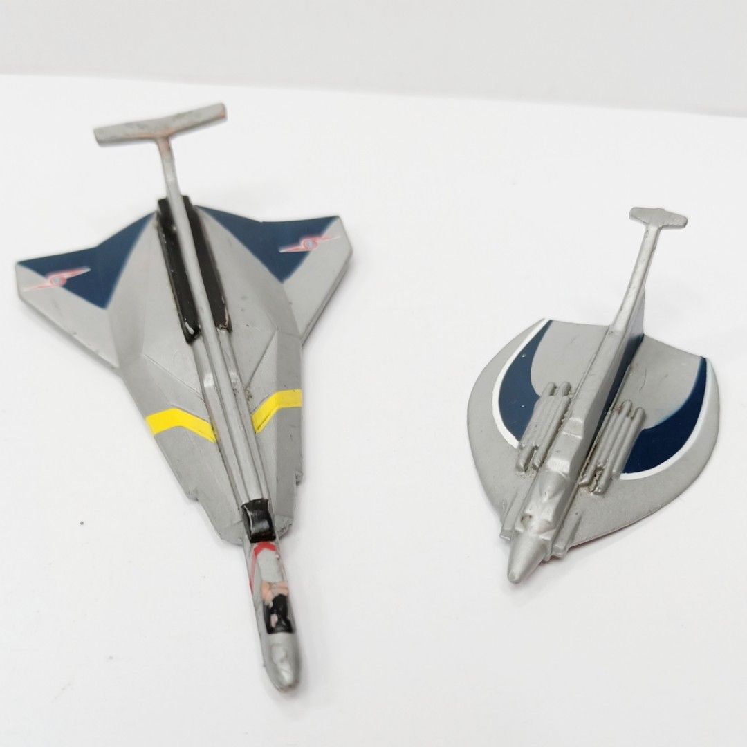 Vintage Ultraman rubber ULTRA HAWK 1 & 3 ultra seven fighter jet combo ...