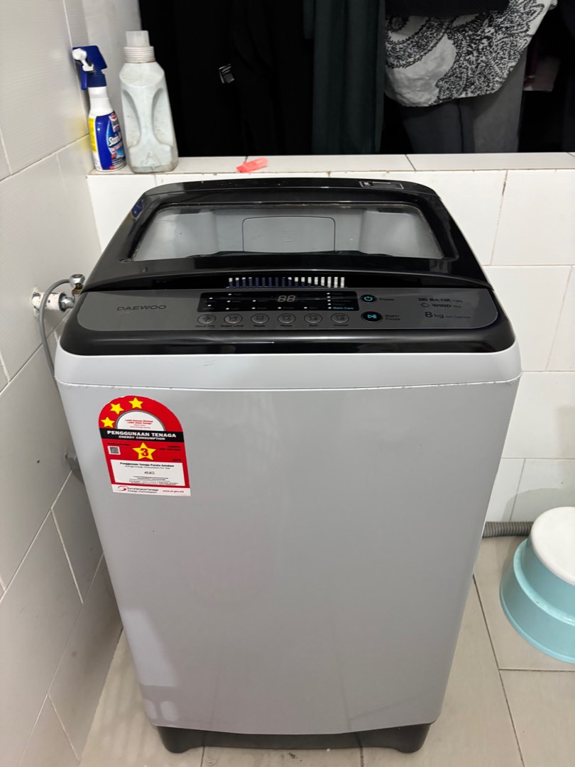 Washing Machine Daewoo 8kg to let go, TV & Home Appliances, Washing ...