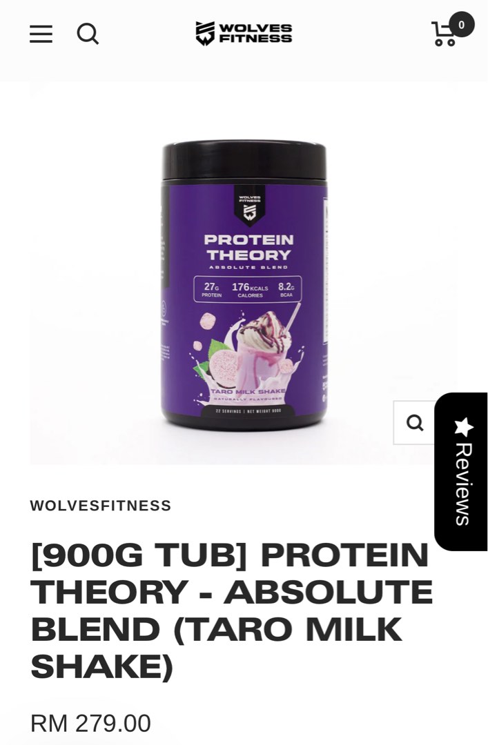 WOLVE FITNESS [900G TUB] PROTEIN THEORY - ABSOLUTE BLEND (TARO MILK ...