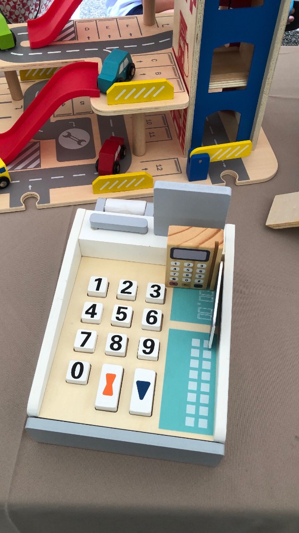 Wooden Cashier toy, Hobbies & Toys, Toys & Games on Carousell