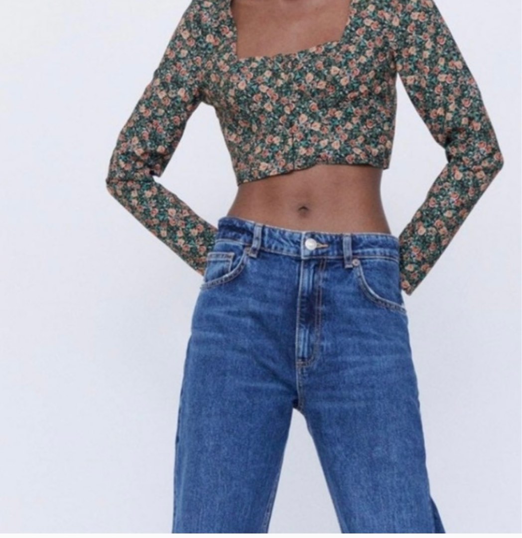 ZARA SEMI CORSET TOP, Women's Fashion, Tops, Blouses on Carousell