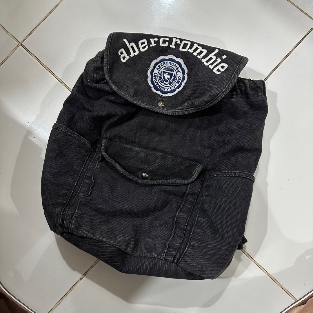 Abercrombie Bucket Denim Backpack, Women's Fashion, Bags & Wallets ...