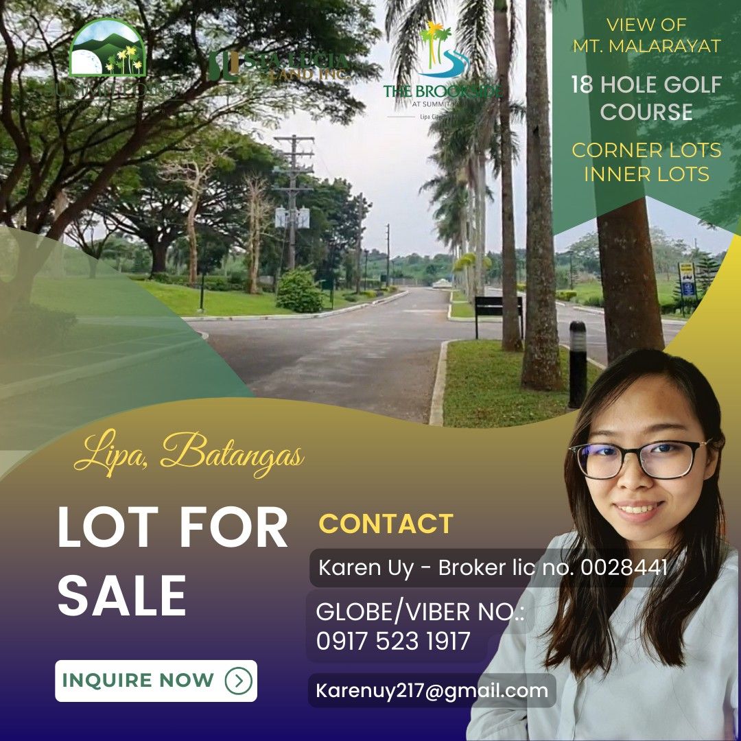 ALL IN cash corner lot 210 sqm facing mountain Lipa Batangas Summit ...