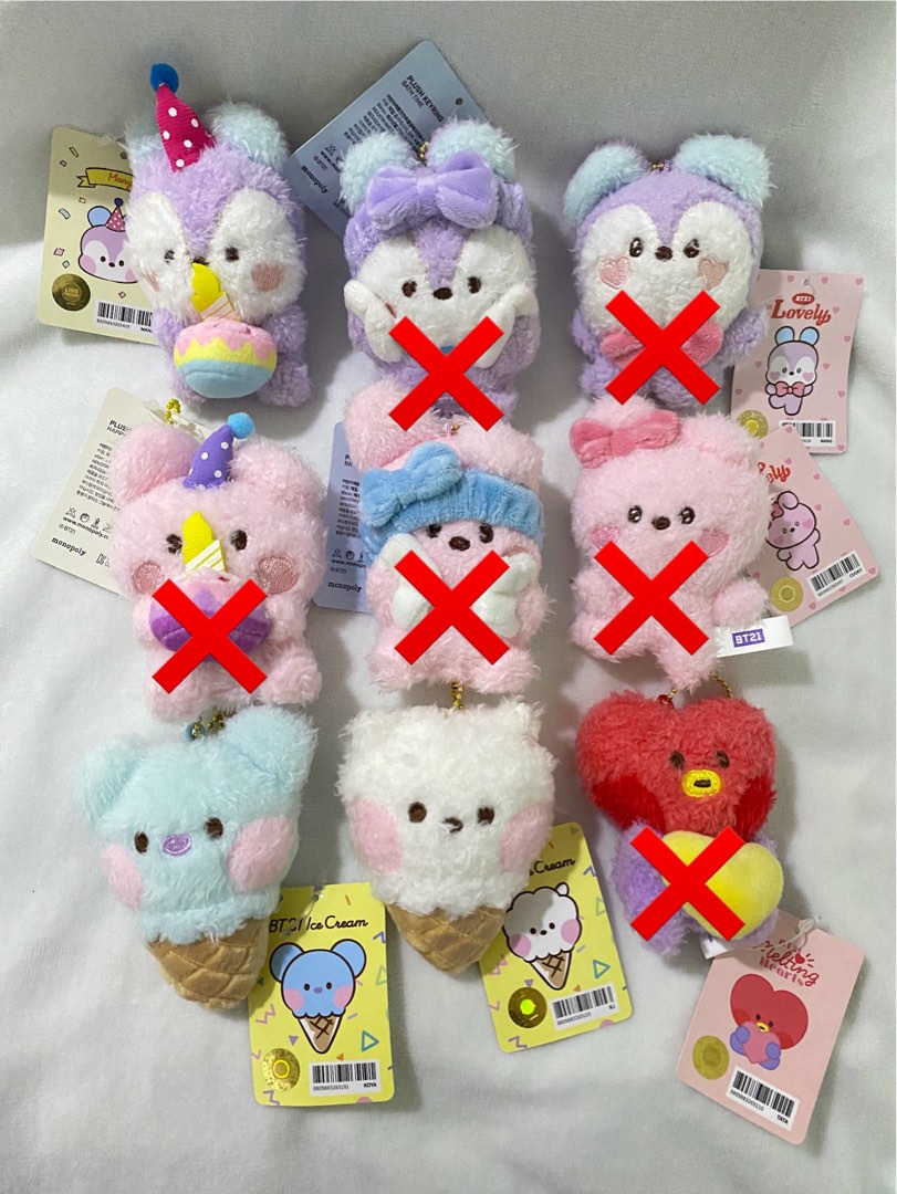 BT21 bag charm ( cooky tata mang rj koya ) bts keyring, Hobbies & Toys, Memorabilia ...