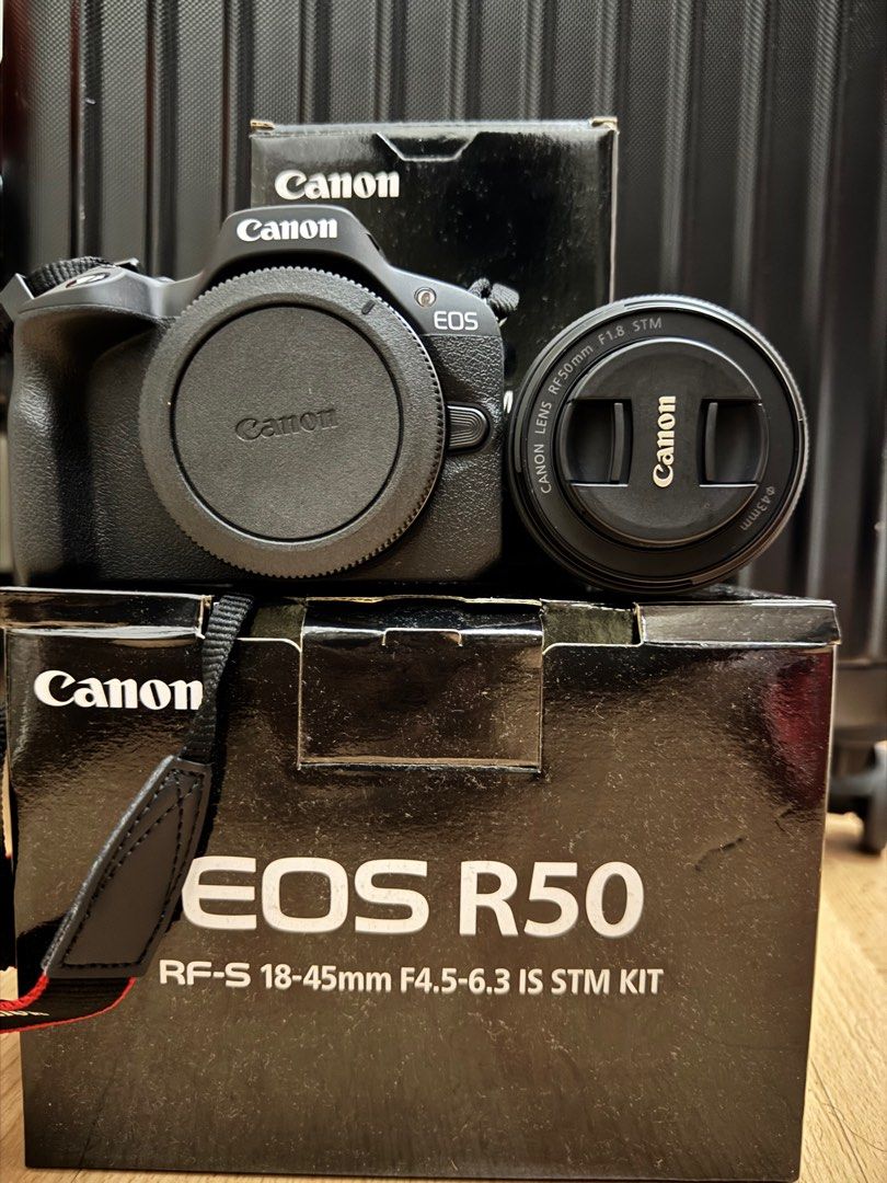 Canon EOS R50 With Kit Lens + RF 50mm F1.8 STM and Tripod Stand ...