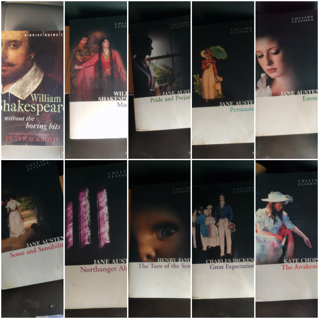 Classic English Literature Books Shakespeare Jane Austen Charlotte ...