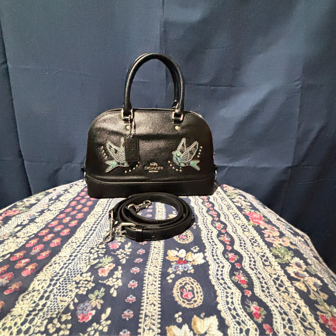 Coach Mini Sierra Sacthel With Bird, Luxury, Bags & Wallets on Carousell