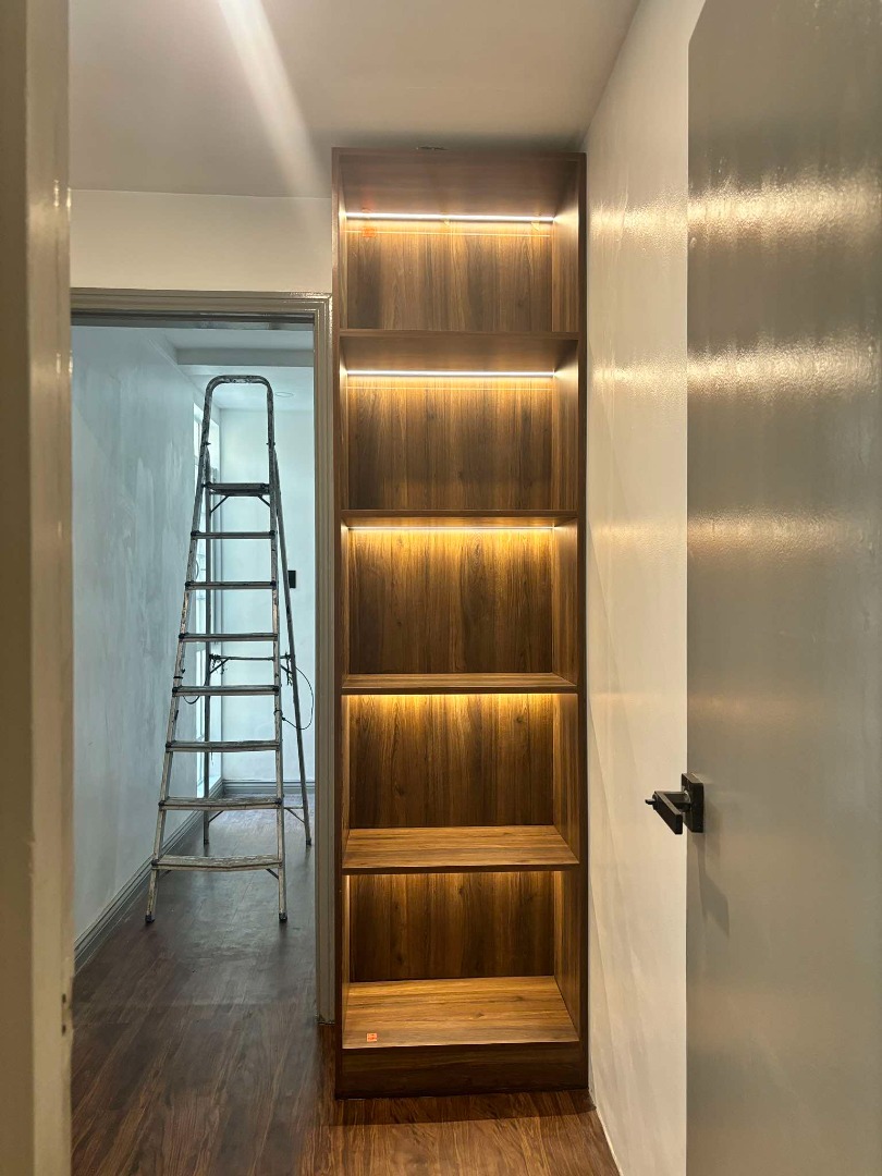 customize Open Shelves with LED Light - Display Storage Wooden cabinet, Storage Office Furniture ...