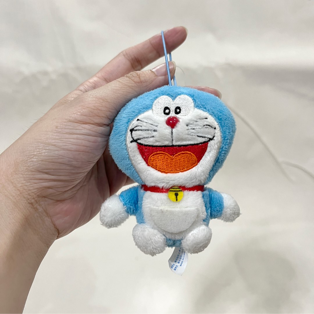 Doraemon Blue Bag Charm Plushie Keychain, Hobbies & Toys, Toys & Games ...