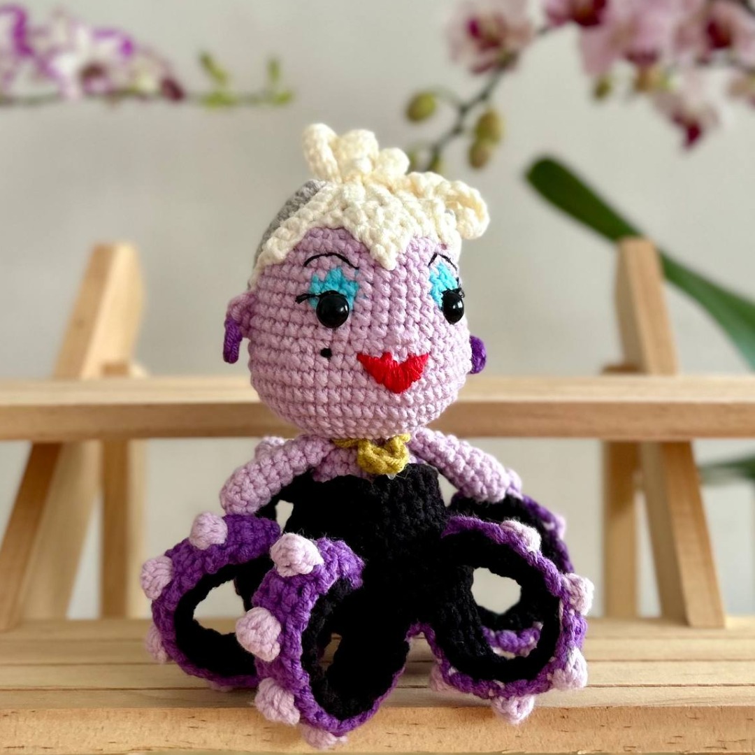 Handmade Crochet Ursula "Octopus" Doll/Custom Little Mermaid Villain ...