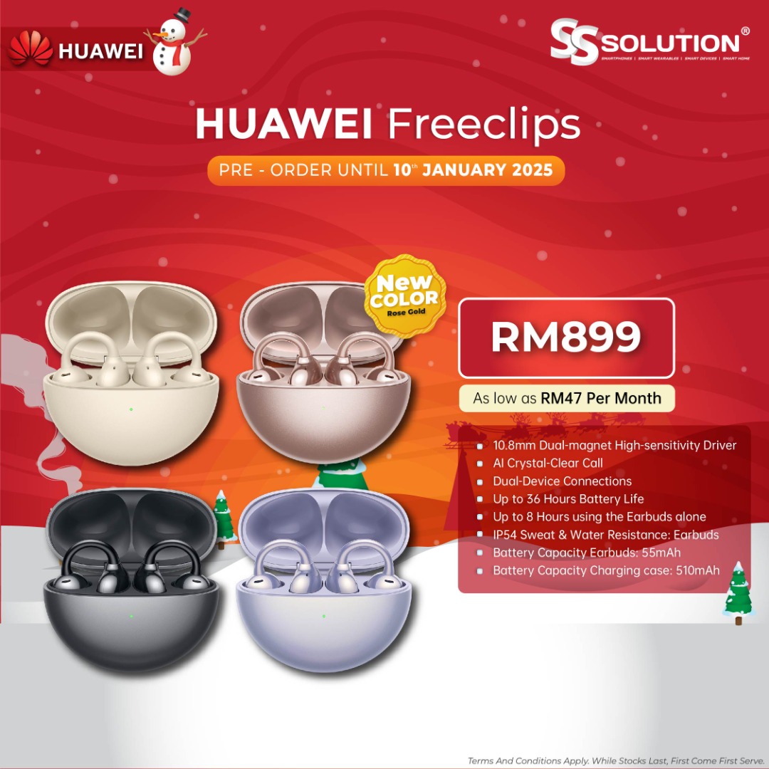 HUAWEI Freeclips, Audio, Earphones on Carousell
