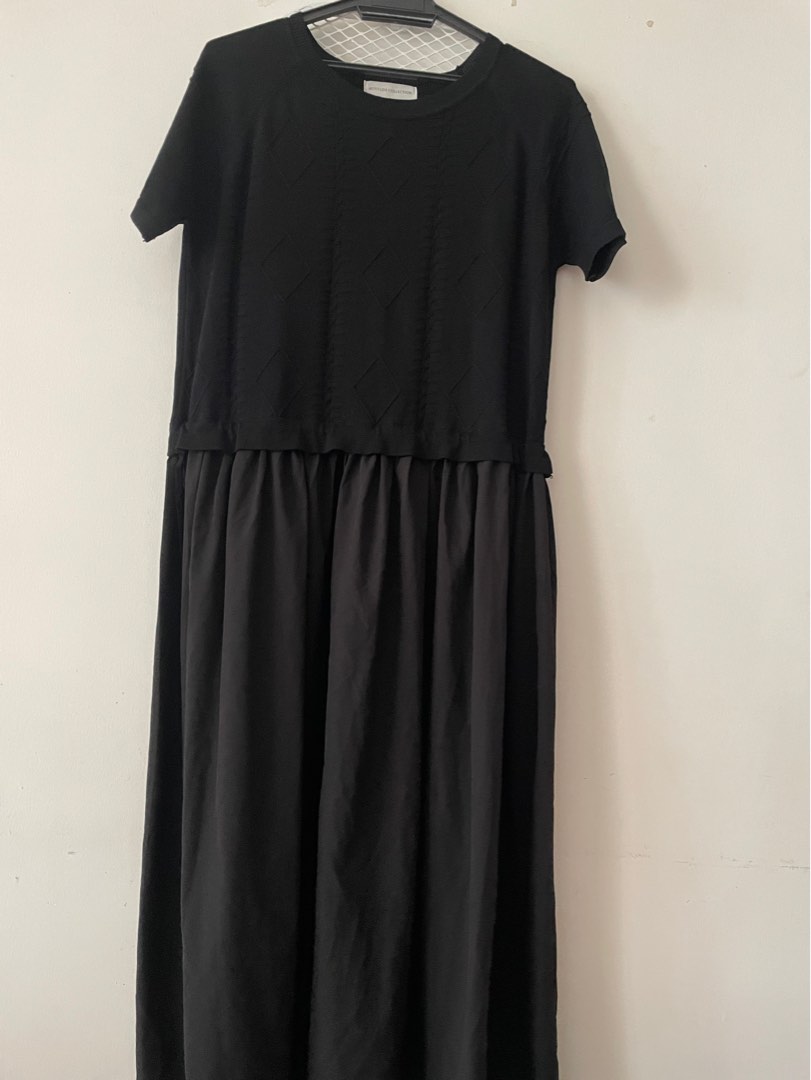 Knit upper Midi Dress, Women's Fashion, Dresses & Sets, Dresses on ...