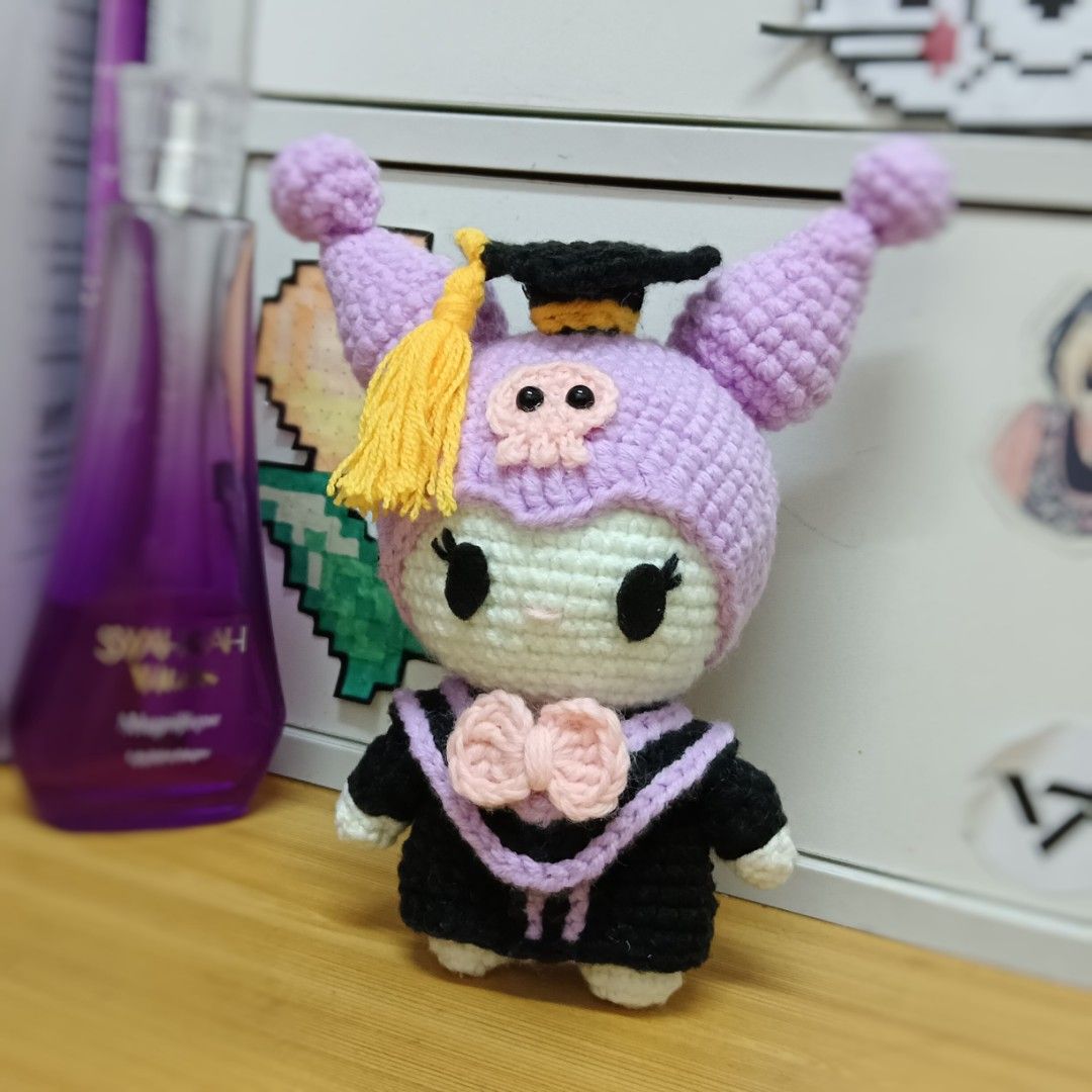 Kuromi Graduation Doll, Hobbies & Toys, Stationery & Craft, Handmade ...
