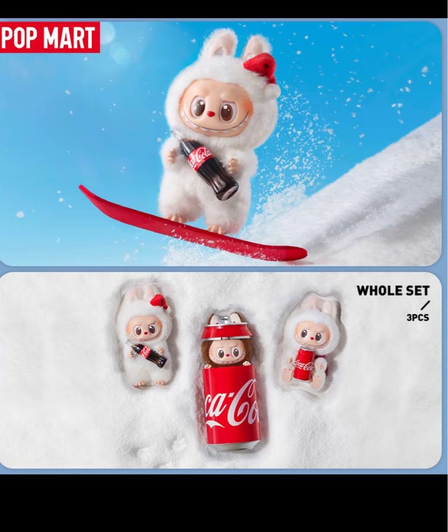 LABUBU COCA COLA VINYL FACE X2, Hobbies & Toys, Toys & Games on Carousell