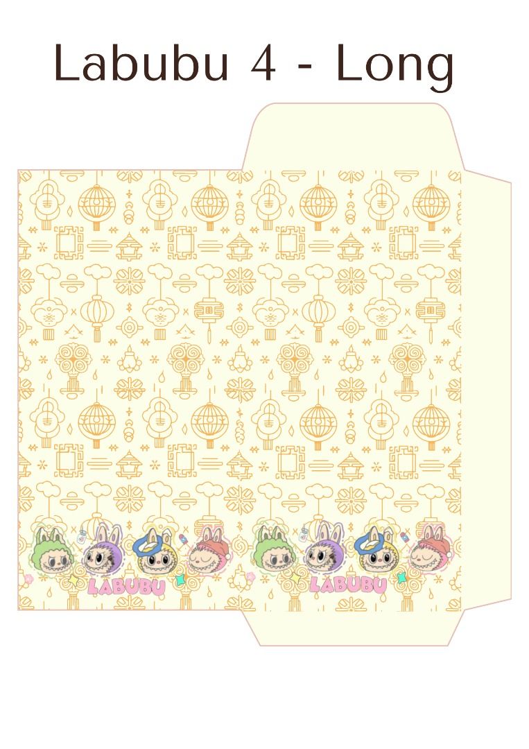 Labubu Money Envelope Long - Ang Pao - AngPao - Ampao - Christmas ...