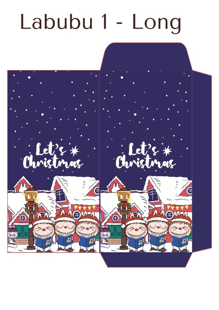 Labubu Money Envelope Long - Ang Pao - AngPao - Ampao - Christmas ...