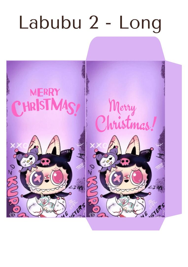 Labubu Money Envelope Long - Ang Pao - AngPao - Ampao - Christmas ...