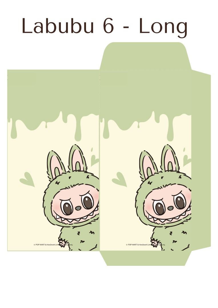 Labubu Money Envelope Long - Ang Pao - AngPao - Ampao - Christmas ...