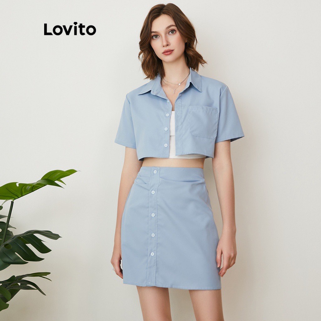 LOVITO Blue Coords, Women's Fashion, Dresses & Sets, Sets or ...