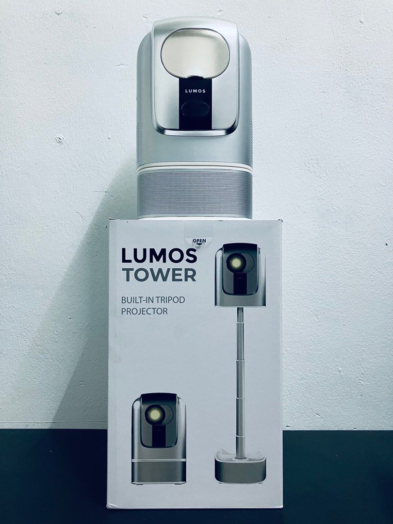 Lumos Tower 2-in-1 Home Cinema Projector w/ Built-In Android TV, TV ...