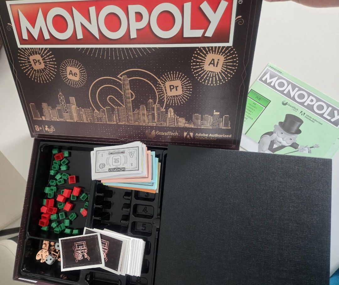 MONOPOLY Full size Adobe CN version Board game ONLY played once ...