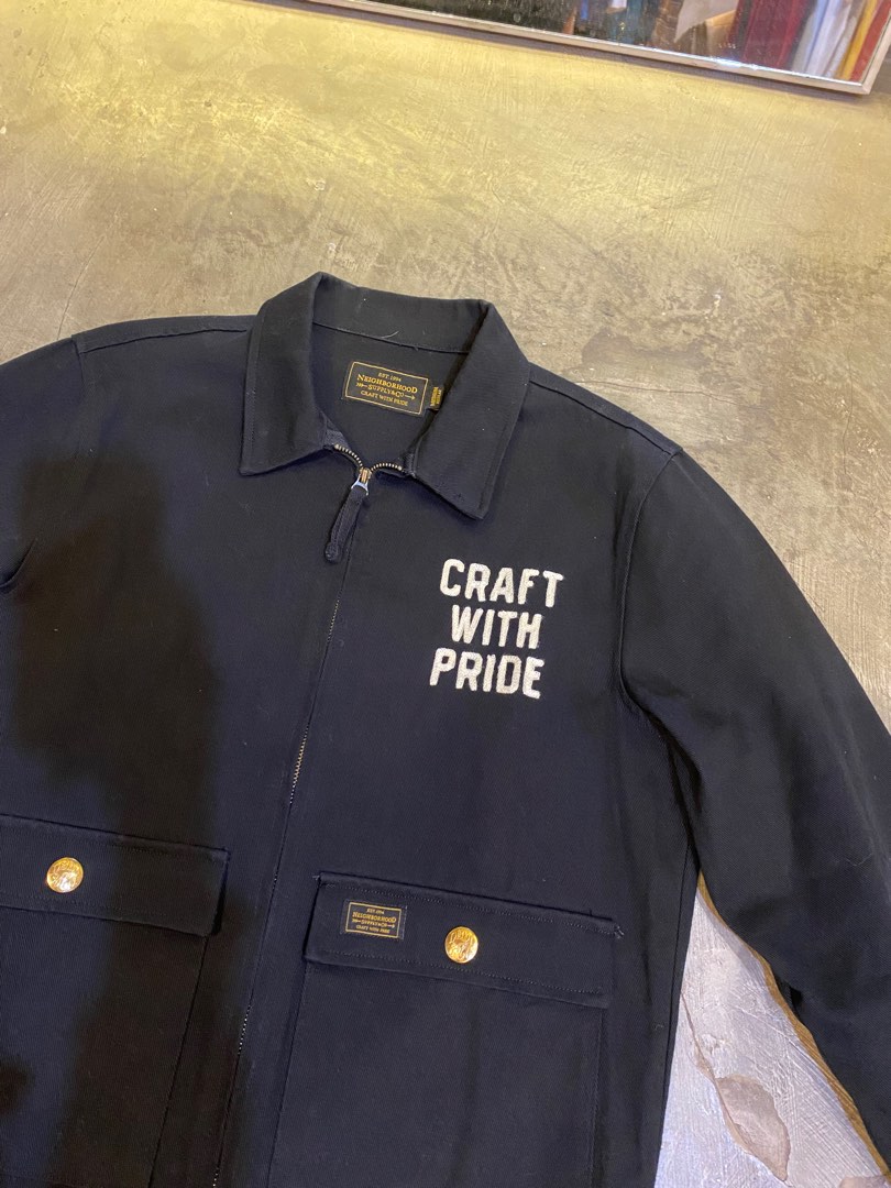 Neighborhood Sunoco Jacket, Fesyen Pria, Pakaian , Baju Luaran di Carousell