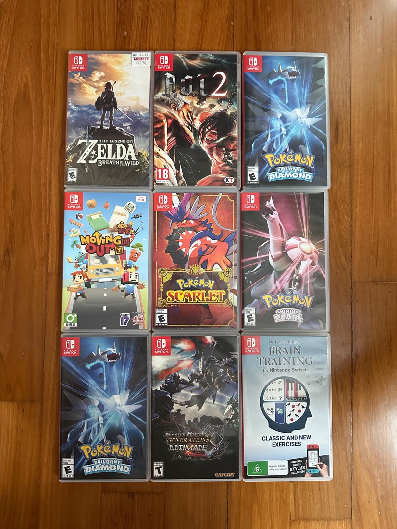 Nintendo Switch game Zelda breath of the wild / Attack on Titan 2 ...