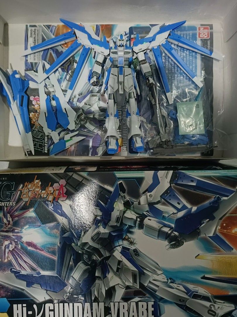 Ori bandai gundam hg 1/144 hi nu vrabe gundam, Hobbies & Toys, Toys & Games on Carousell