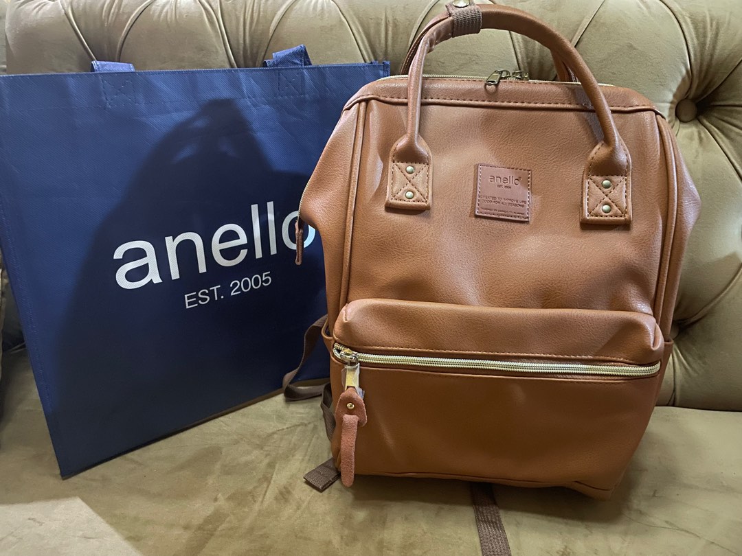 ORIGINAL ANELLO backpack Brown, Women's Fashion, Bags & Wallets ...