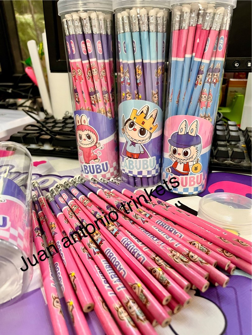 Pencil labubu for kids Primary student school 30pcs per tube, Hobbies ...