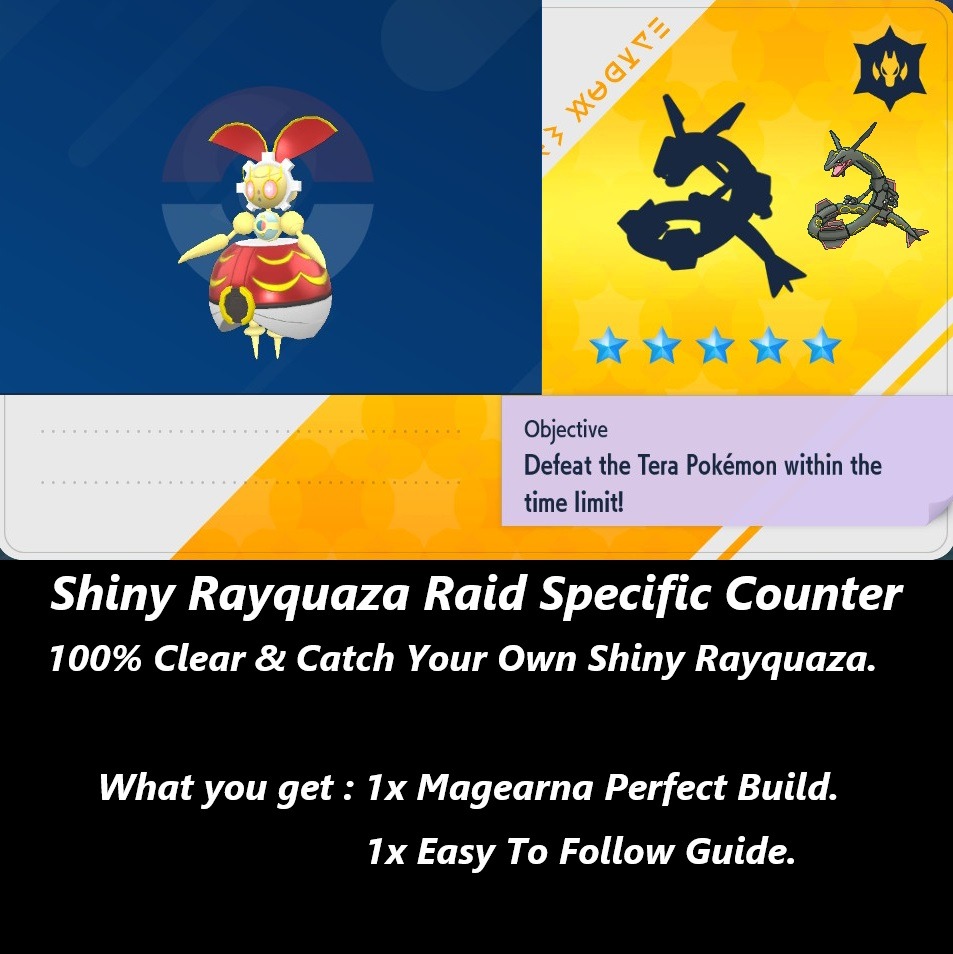 Pokemon Scarlet & Violet Pokeball Magearna Shiny Rayquaza Tera Raid ...
