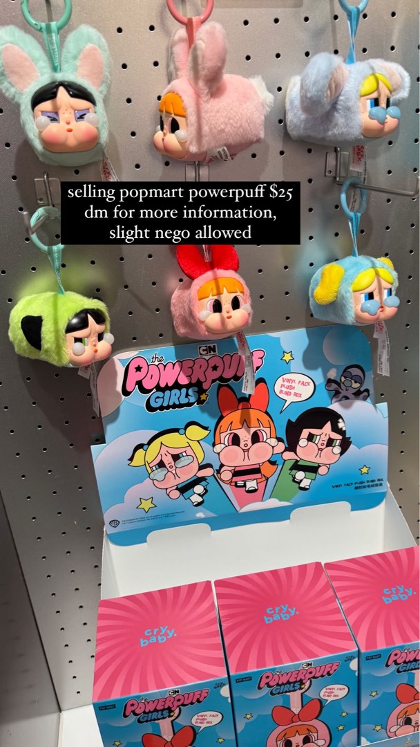Popmart PowerPuff Vinyl Face Plush Blind Box, Hobbies & Toys, Toys ...