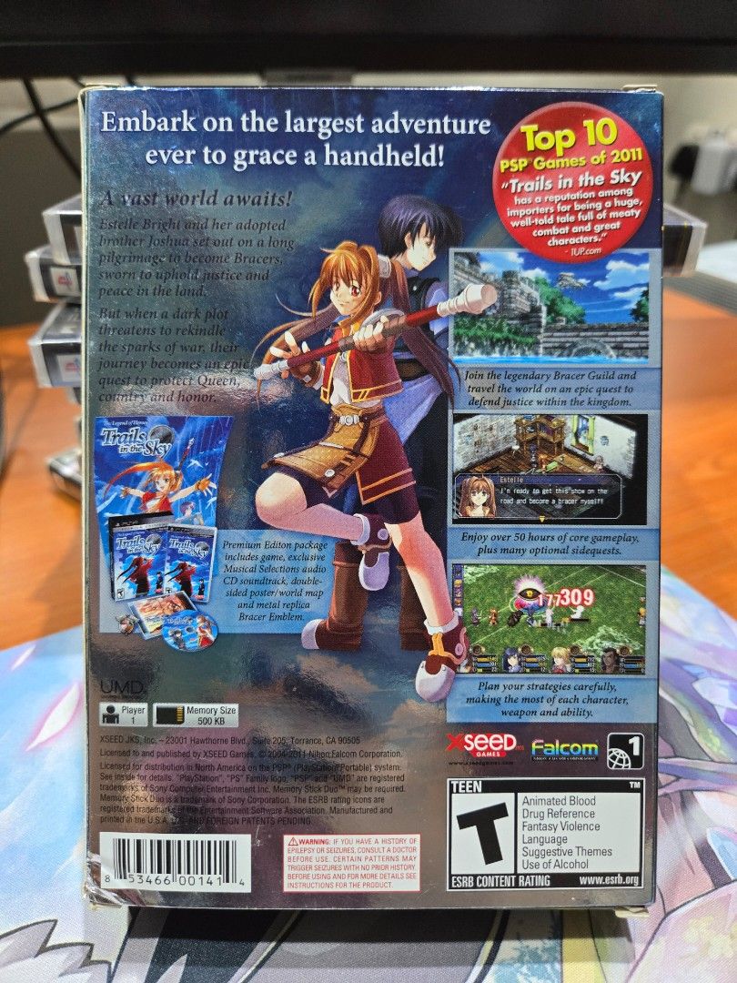 [PSP] Legend of Heroes Trails in the Sky R1 US, Video Gaming, Video ...