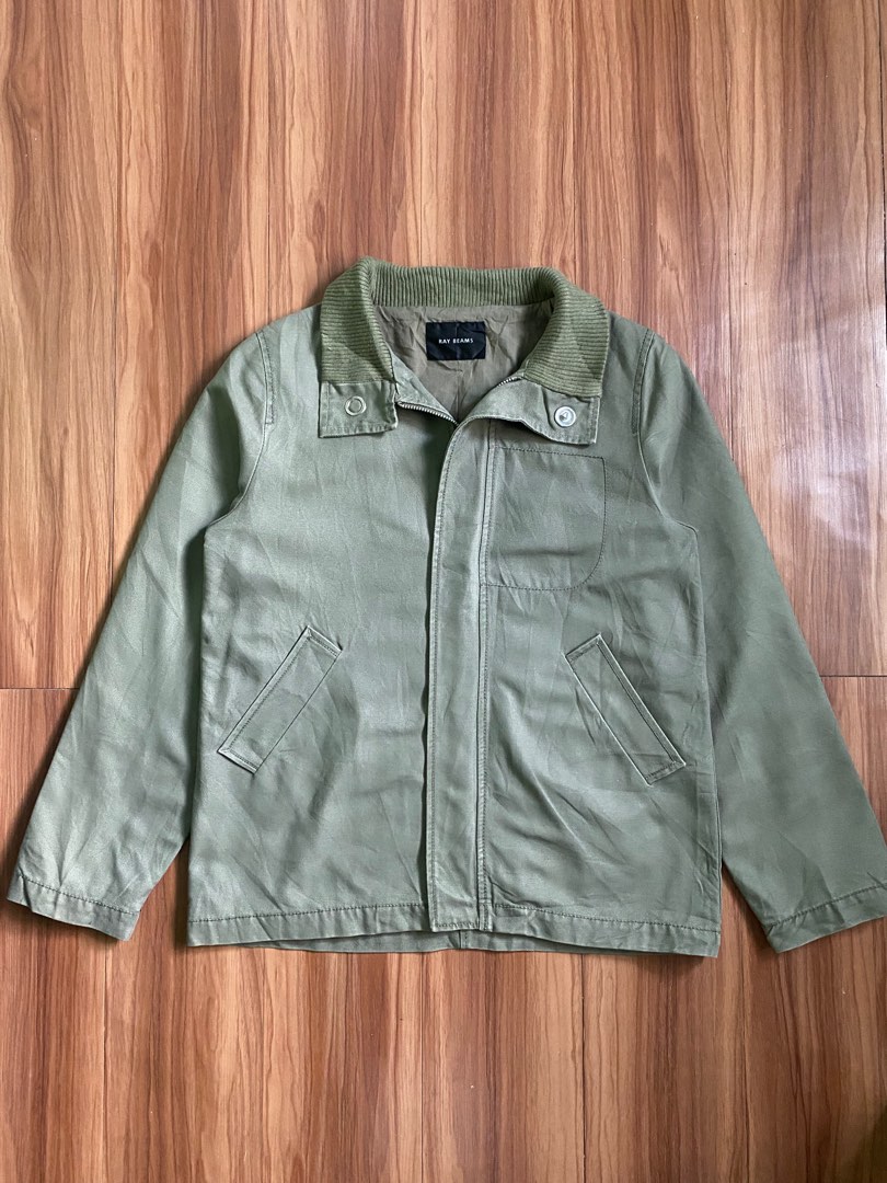 RAY BEAMS Green Work Jacket, Men's Fashion, Coats, Jackets and ...