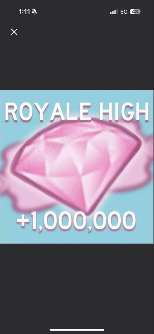 Roblox Royale High Diamonds 1M, Video Gaming, Gaming Accessories, In ...