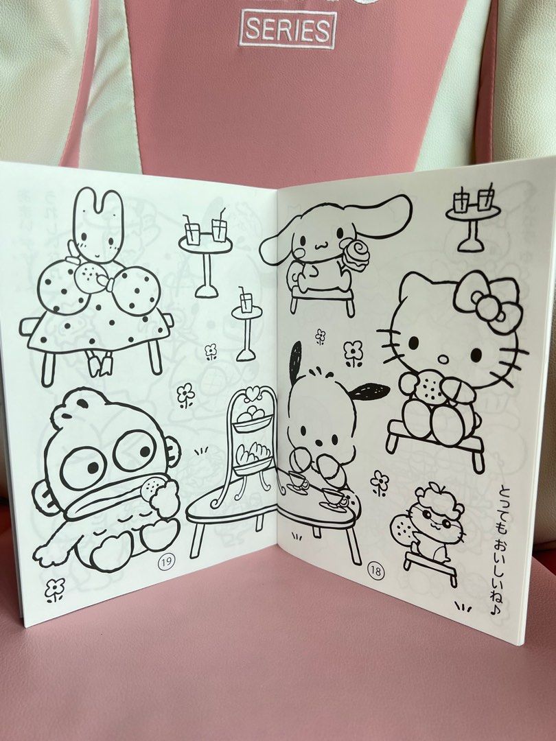 Sanrio Characters A5 Coloring Book (32 pages), Hobbies & Toys ...