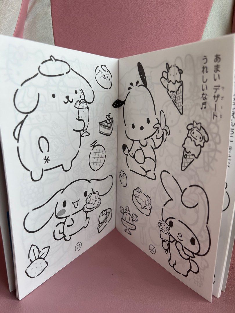Sanrio Characters A5 Coloring Book (32 pages), Hobbies & Toys ...