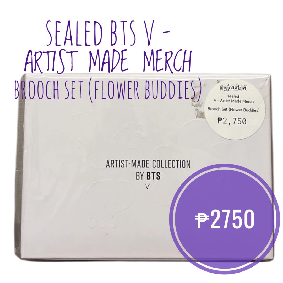 SEALED BTS V ARTIST MADE MERCH BROOCH SET, Hobbies & Toys, Memorabilia ...