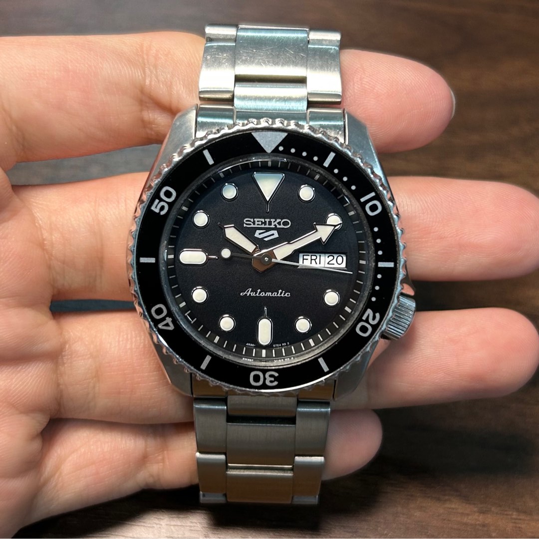 Seiko 5 Sports SRPD55K1 Black Dial Automatic Men Watch, Men's Fashion ...