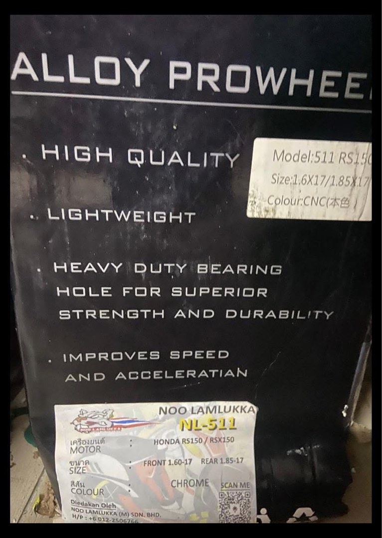 Sport Rim Dynopro 511 pnp rs size depan 1.60 belakang 1.85, Motorbikes ...